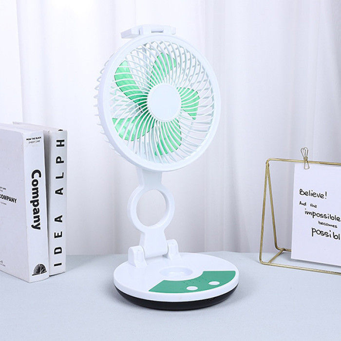 Rechargeable Folding Table Fan With LED Light (1pcs) ZT 329 | Daraz.com.bd