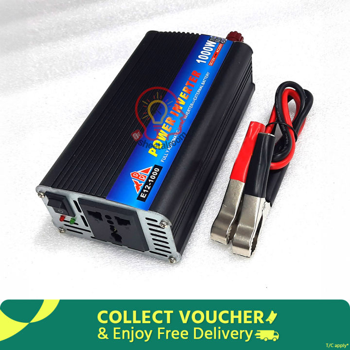 Power Inverter 1000W DC 12v to AC 220v Portable Car Power Inverter ...