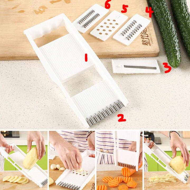 Multi Purpose Food Vegetable Slicer/Chopper ,6 in 1 Mandoline Slicer ...