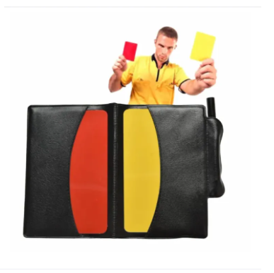 Referee Notebook Card set, Sports Referee Kit for Football, Soccer Referee Red And Yellow Cards ...