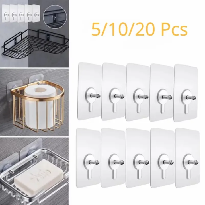 20/10/5 pcs Strong Magic Wall Hook with Screw Nut Cap , Screw Hook ...