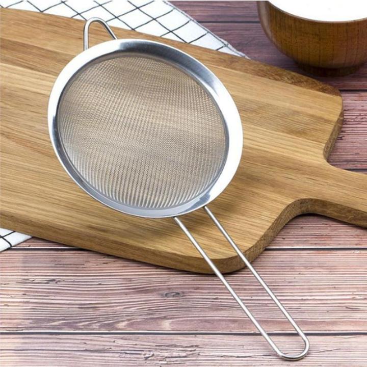 Durablel Stainless Steel Kitchen Flour Handheld Screen Mesh Strainer ...