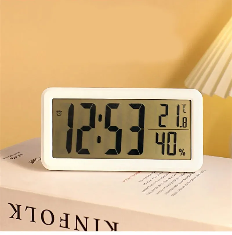 Slim Nordic Digital Alarm Clock Battery Powered Big Screen LED ...