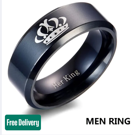 Black Color Blue color King Ring For Man | Daraz.com.bd
