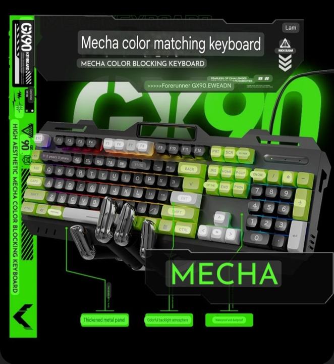 Forerunner GX99 mecha style keyboard and mouse set wired mechanical ...