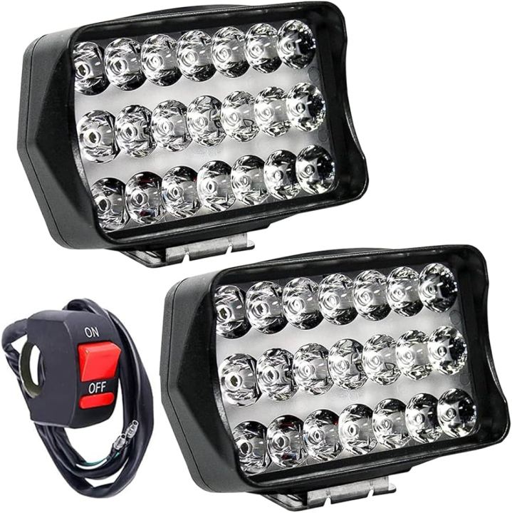 2Pcs Super Bright 21 Led Light Bar Universal Fog Lights For Bike & Cars ...