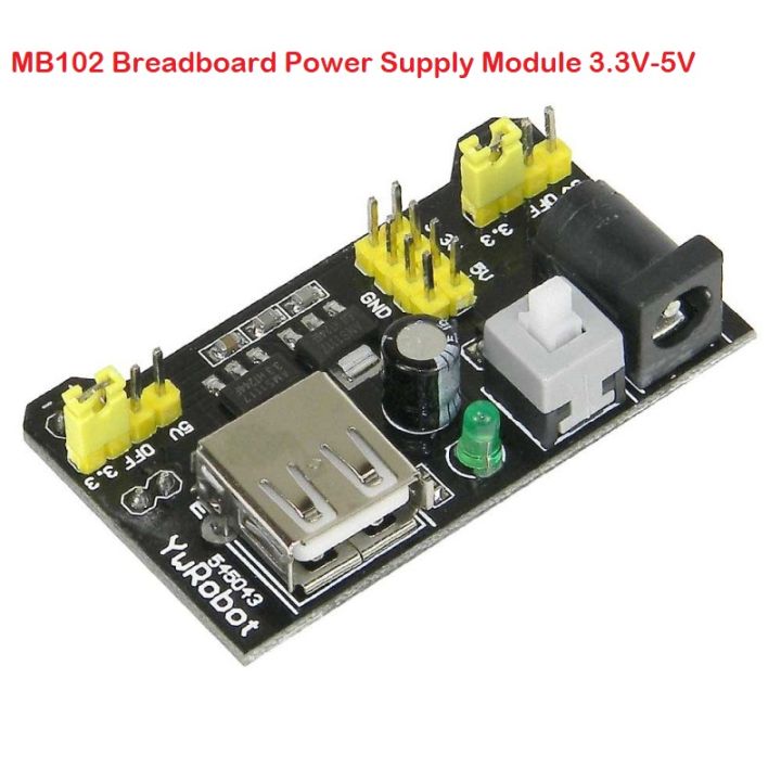 MB102 Breadboard Power Supply Module Solderless 3.3V-5V Breadboard ...