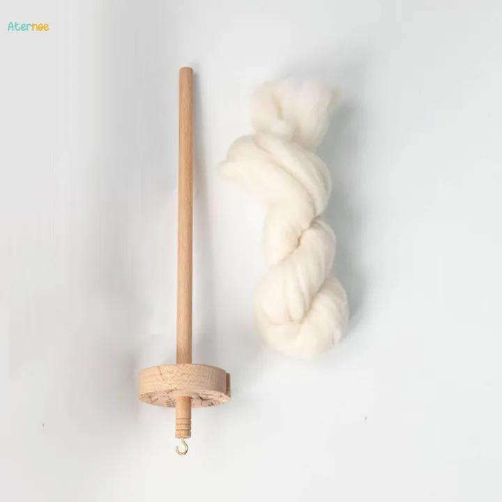 Drop Spindle Top Whorl Yarn with Wool 32.5cm Easy to Use Handmade ...