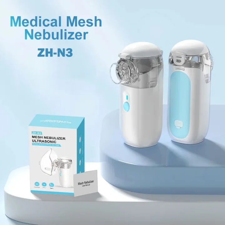 Ultrasonic Mesh Nebulizer ZH-N3 for Adult and Baby Mini Silent Steam Nasal Humidifier Inhaler ...