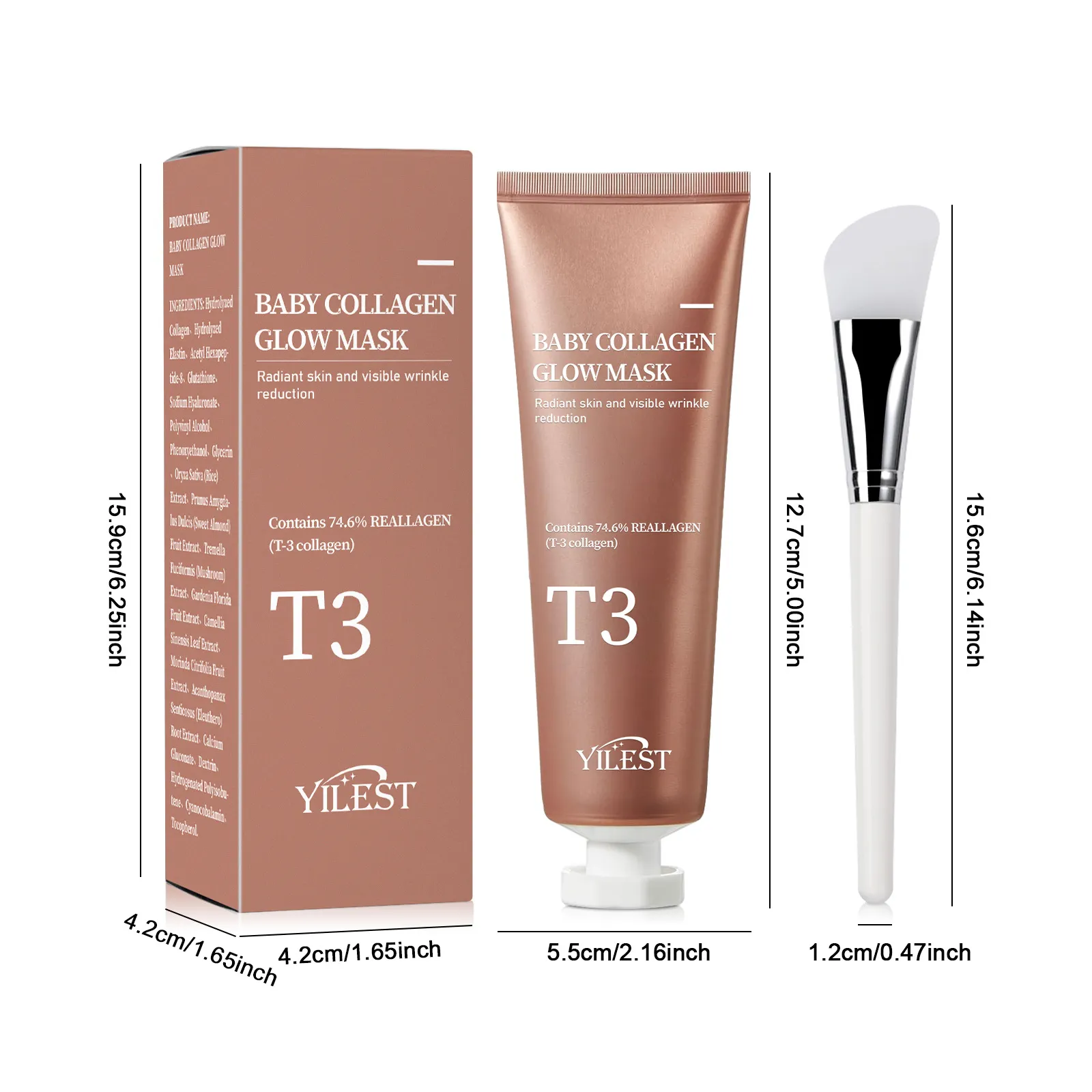 Baby Collagen Glow Mask - Korean Peel Off Mask Skincare Infused with ...