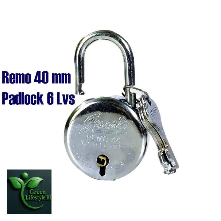 Heavy-Duty 40mm Steel Padlock – 6 Lever Double Lock with 3 Keys for ...
