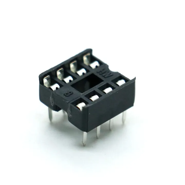 5Pcs- 8Pin IC Base 8 Pin Leads PCB Mount Low Cost IC Socket DIL DIP IC ...