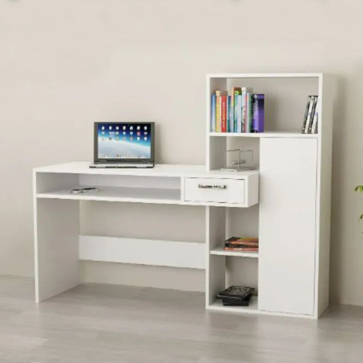 Home Office Computer Table Study Table Laptop Desk with Shelves White Color Finish Computer Table Daraz .bd