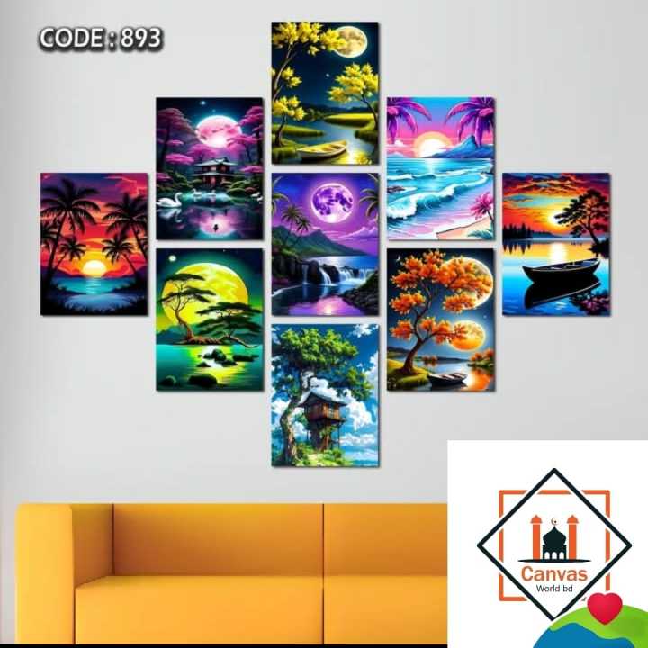 🖼️ 9pcs Unique Design Wallmate Combo Set – Perfect for Home & Office ...