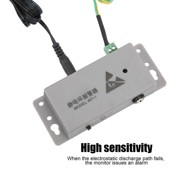ESD Wrist Strap Monitor, Automatic Alarm Safe Non Static Wristband ...