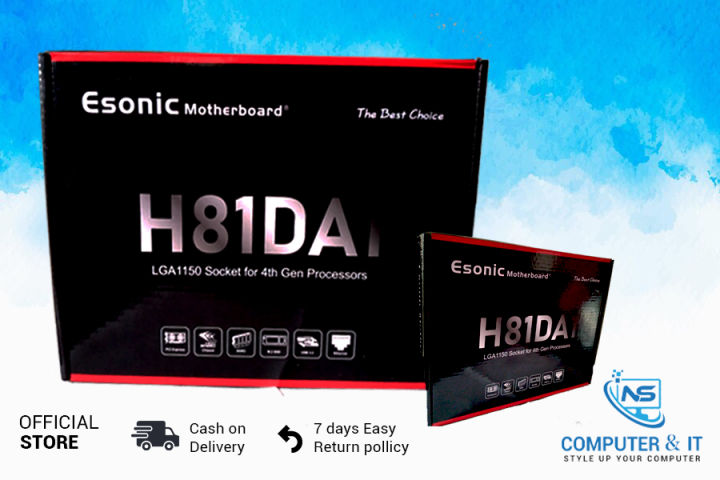 Esonic H81DA1 4th Gen NVME Support Micro -ATX Motherboard | Daraz.com.bd