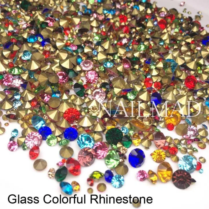 【happy one】1bag 20gram Colorful Crystal Rhinestones AB Nail Rhinestones ...