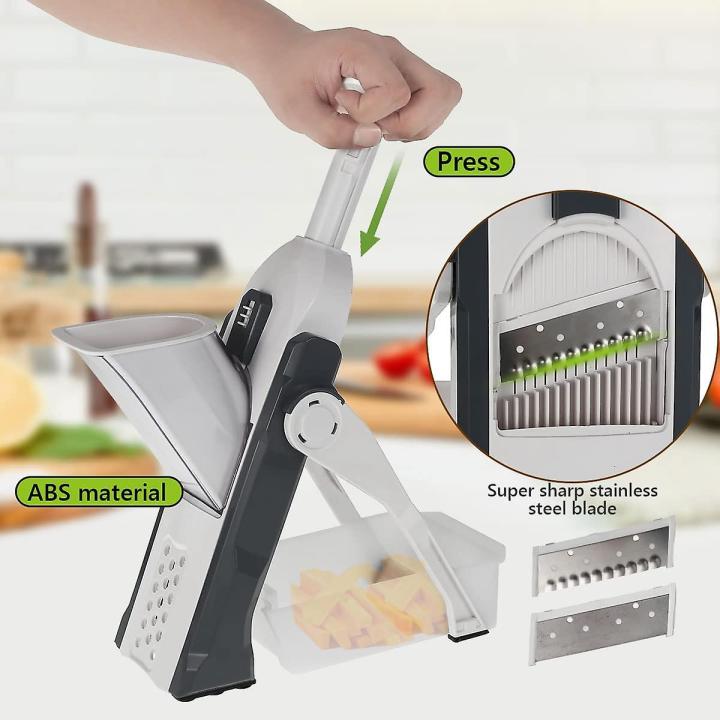 Pump-n-Slice Dicer & Slicer Multifunctional Vegetable Chopper, SAFE ...