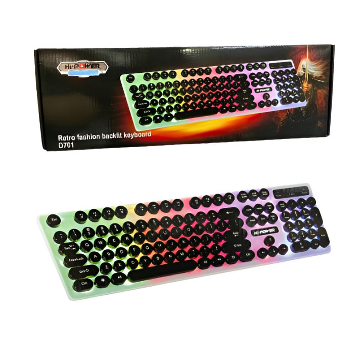 RGB Keyboard Wired USB Gaming Mouse Flexible Polychromatic LED Lights ...