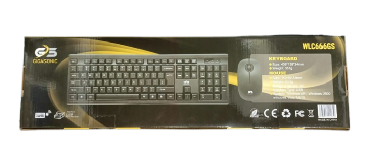 Gigasonic Wireless Combo Keyboard And Mouse combos WLC-666GS | Daraz.com.bd