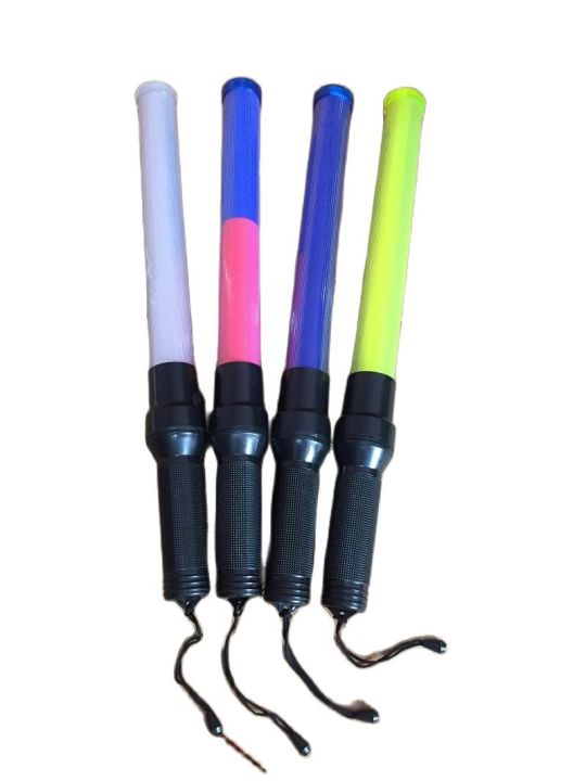 54cm*4cm Outdoor White Hard PVC Tube Traffic Baton LED Safety Signal ...