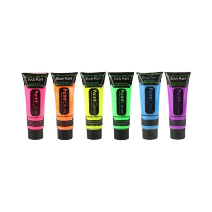 Paint Glow Darkness UV Black Light Reactive Glow Face and Body Paint ...