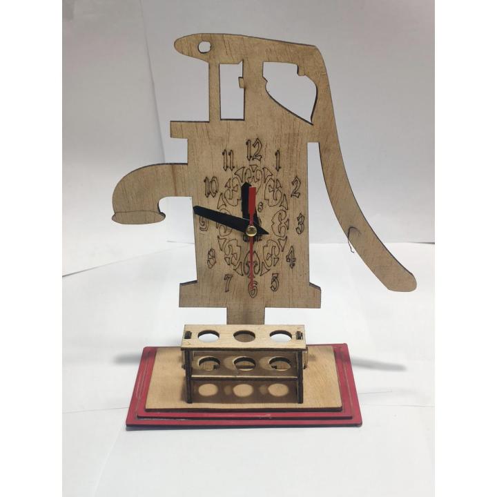 wooden stand table clock exclusive design | Daraz.com.bd