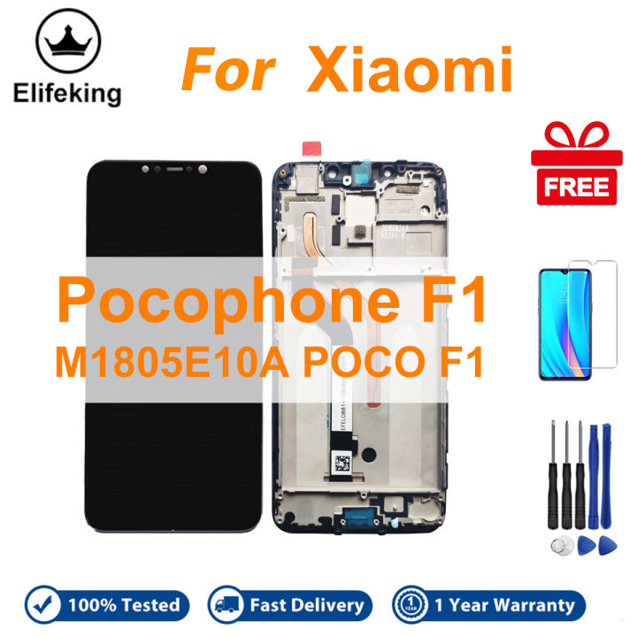 LCD With Frame For Xiaomi Pocophone F1 Display Touch Screen Digitizer Assembly Replacement Parts ...