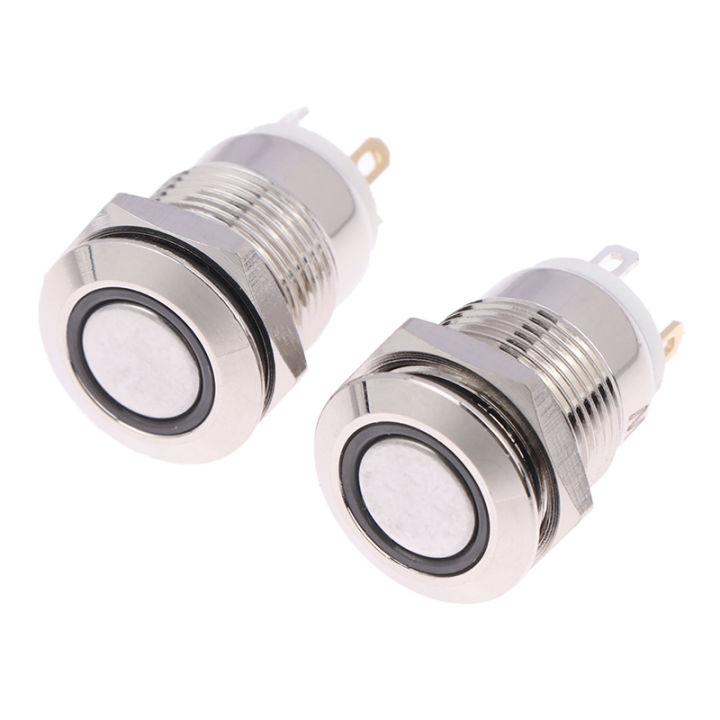12mm Waterproof Metal Push Button Switch LED Light Momentary Latching ...