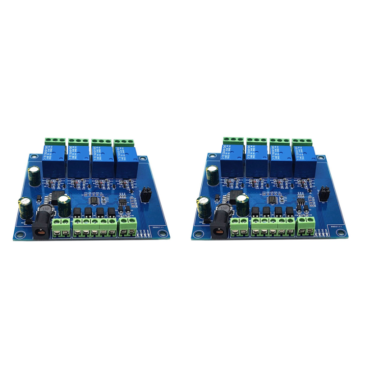 2x Modbus Rtu 4 Way Relay Module 7 24v Relay Module Switch Rs485ttl Input And Output With Anti