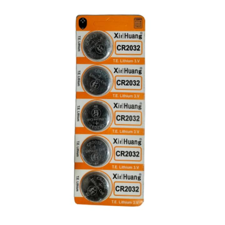 Xin Huang CR2032 3V Lithium Battery, Button Cell Battery, Pack of 5 ...