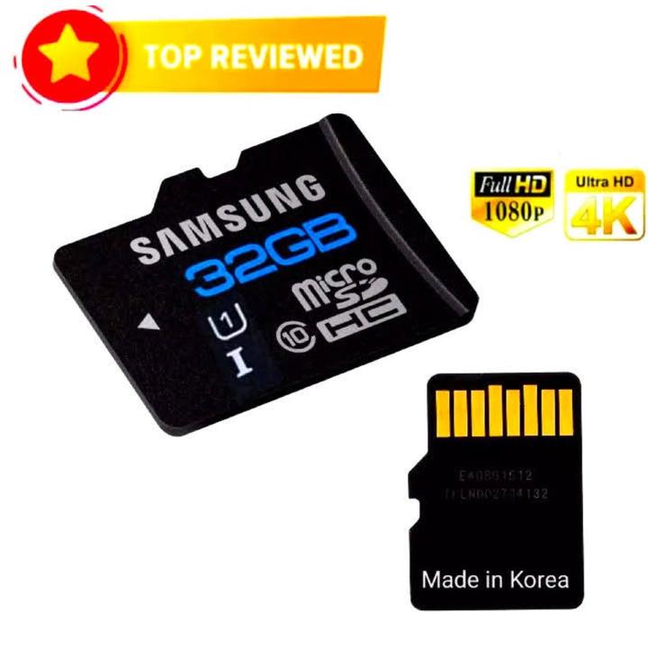 32gb micro sD HC I class10 U1/U3 memory card Made in Taiwan/Korea ...