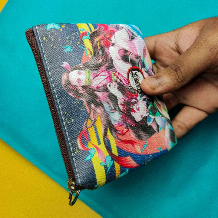 Anime Purse Demon Slayer Coin Purse Wallet Kimetsu No Yaiba Cute Lovely ...