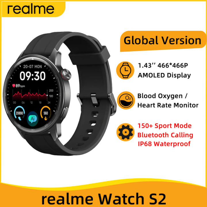 Global Version realme watch S2 SmartWatch 1.43'' AMOLED Display Blood ...