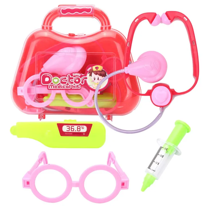 5Pcs Kid Doctor Medical Play Set Pretend Carry Case Kit Role Play Child ...