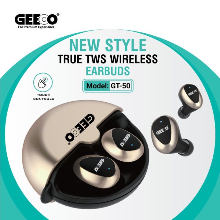GEEOO GT-50 True TWS Wireless EarBuds | Daraz.com.bd
