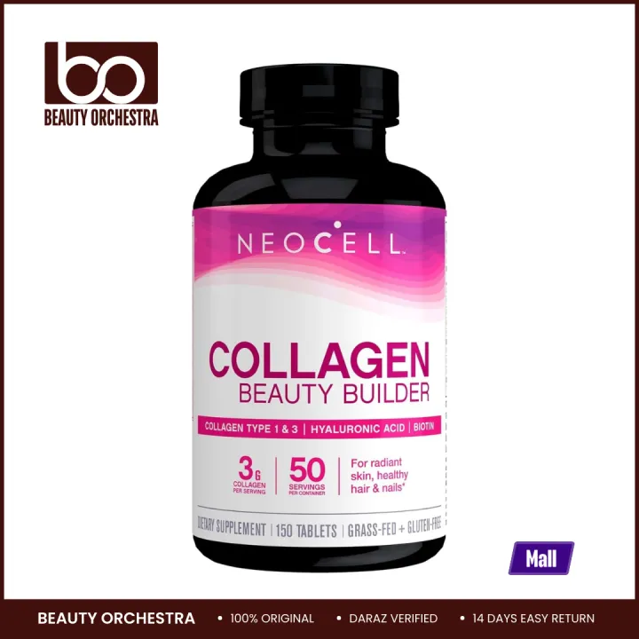 NeoCell Collagen Beauty Builder With Hyaluronic Acid - 150 Tablets ...