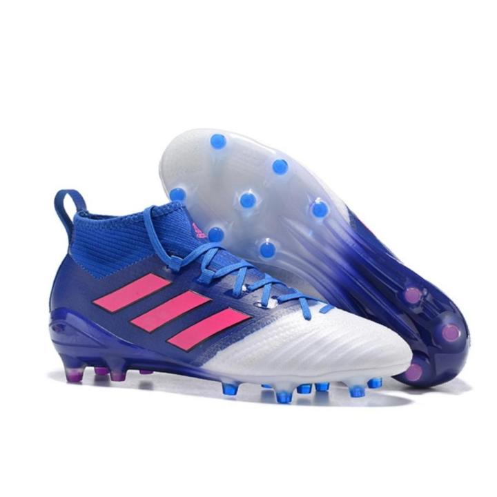 Blue and White PU Rubber Football Boot For Men | Daraz.com.bd