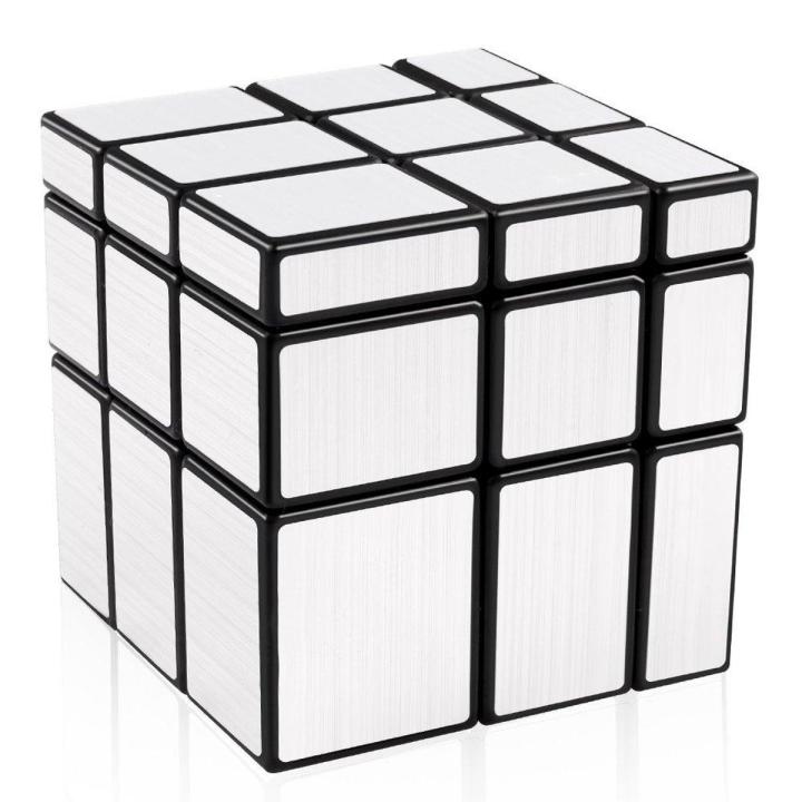 Mirror Cube 3x3 Speed Cube 3x3x3 Mirror Blocks Unequal Puzzle Silver ...