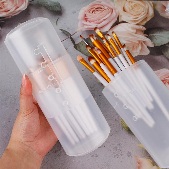 Pack 1-Retractable Makeup Brush Storage Box Desktop Organizer Dressing ...