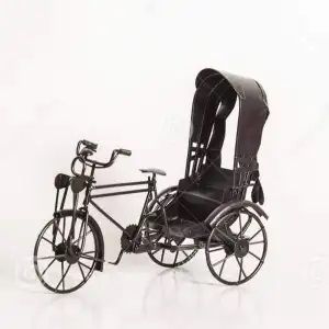 Black metal cycle rickshaw vehicles toy showpiece | Daraz.com.bd