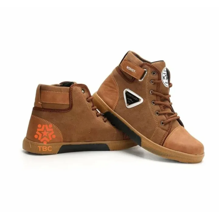 Sneakers for man light weight high neck boot shoes lace up shoes ...