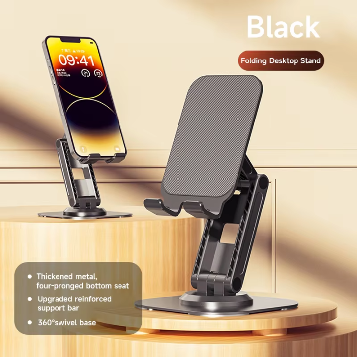 Foldable Metal Tablet Holder Mobile Phone Desktop Stand for iPad iPhone ...