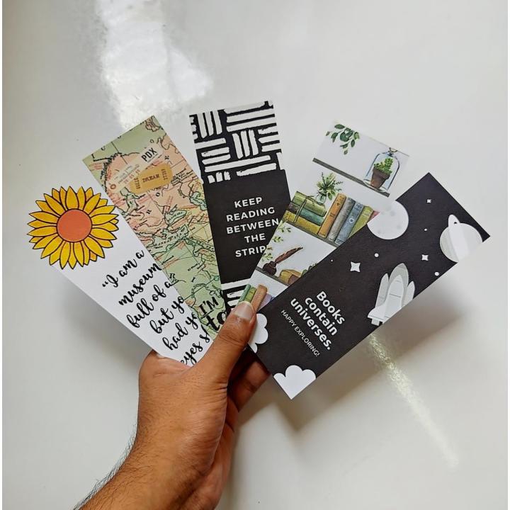5pc Unique Bookmarks combo (7"/2.45" size) | Daraz.com.bd