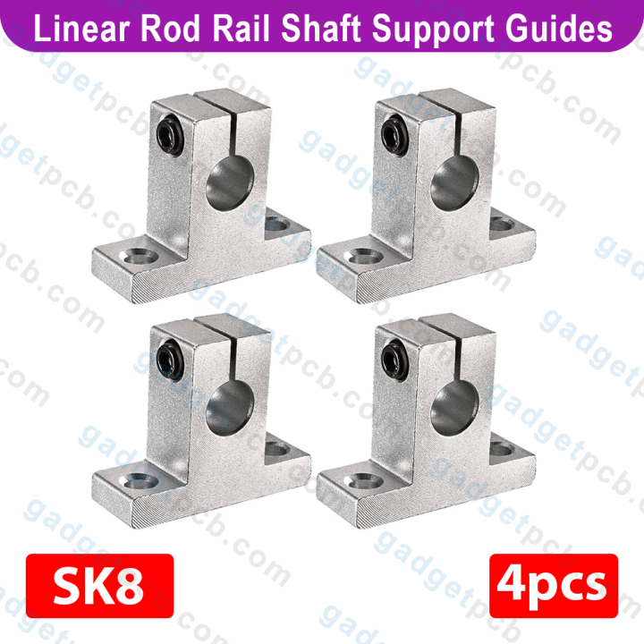 SK8 Linear Rod Rail Shaft Support Linear Motion Guides 8mm Bore for SK8 ...