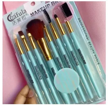 Makeup Brush Kit - 9 Pieces - with puff | Daraz.com.bd