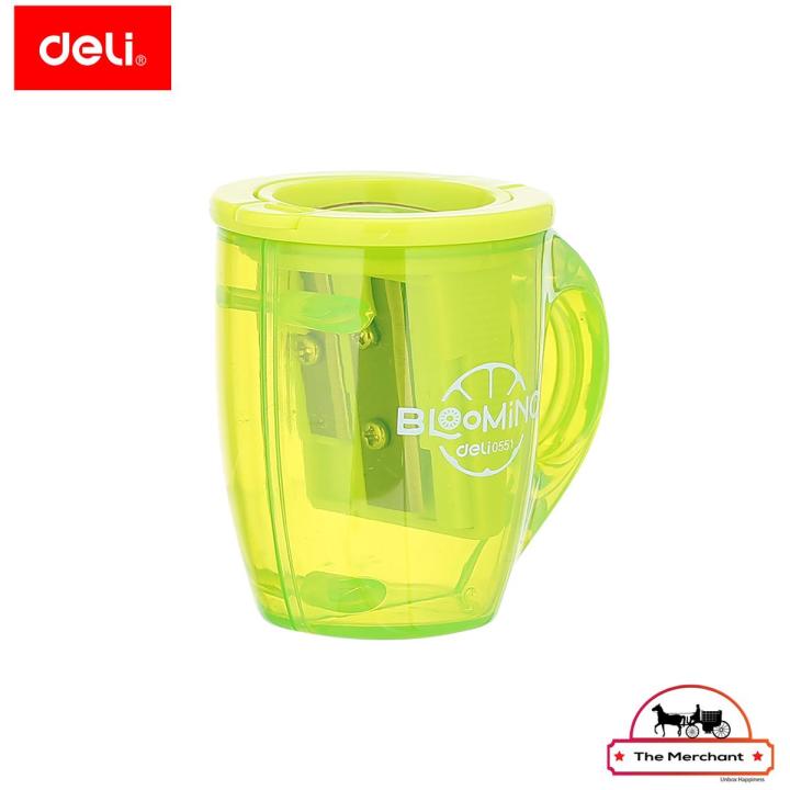 Deli E0551 Cup Style 2 Hole Pencil Shapner (1pc) | Daraz.com.bd