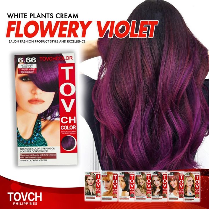 Tov CH Hair Color Cream 80ml*2 Flowery Violet 6.66 | Daraz.com.bd