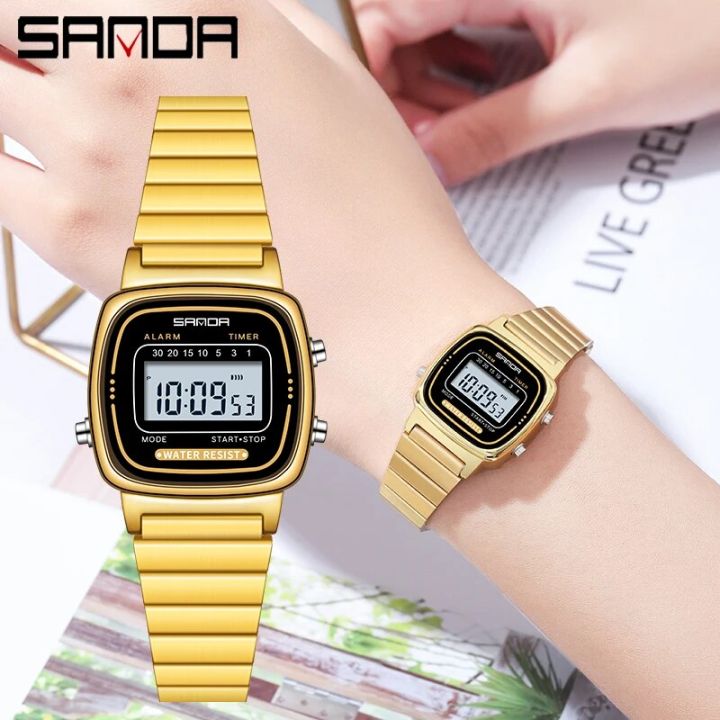 SANDA Women Golden Classic Quartz Watch Fashion Female Elegant Clock Luxury Gift Watches Casual ...