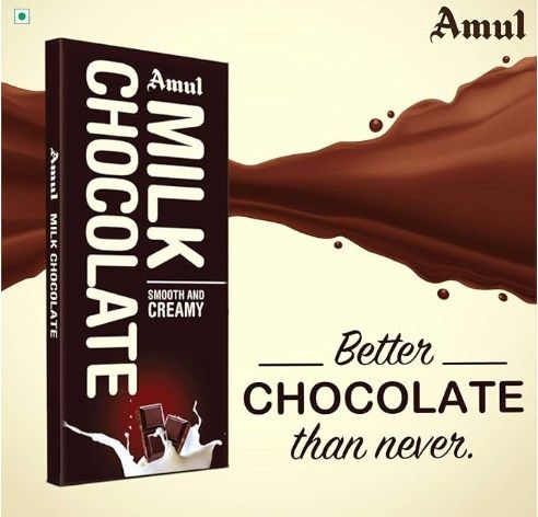 Amul Milk Chocolate Smooth and Creamy (150mg) Made in India | Daraz.com.bd